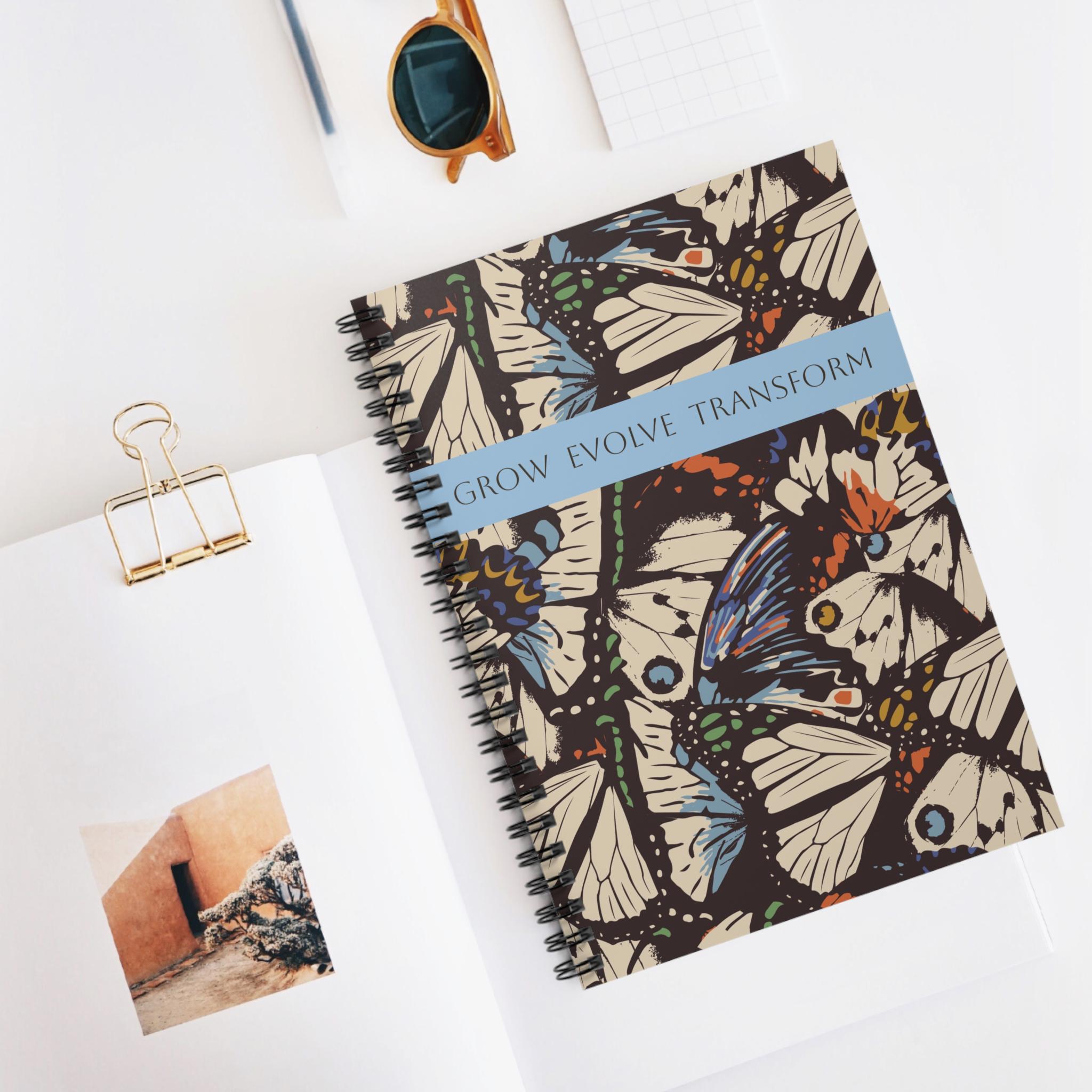 Butterfly Garden Spiral Notebook: Ruled Line Journal, Student ...