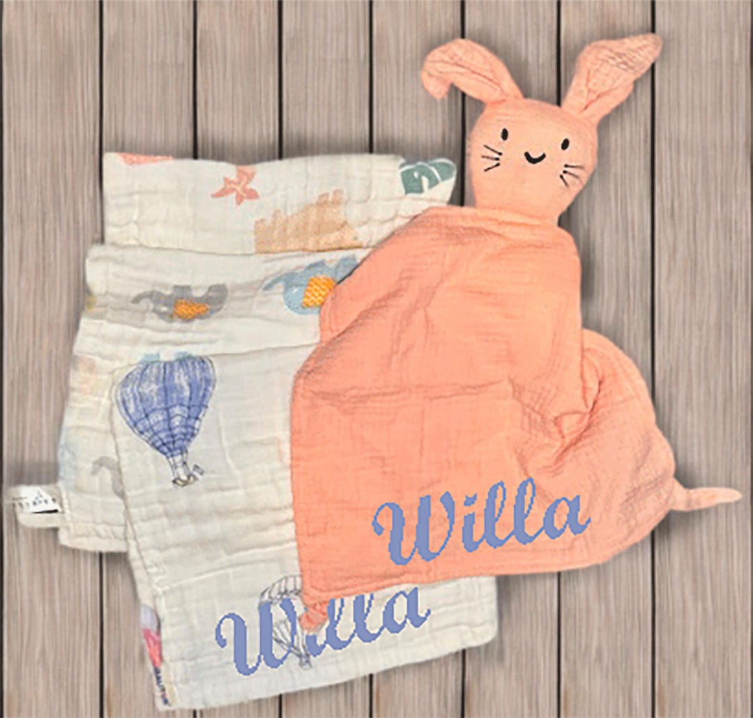 Personalized Burp Cloth Gift Set-multi Color-pink2 - Etsy