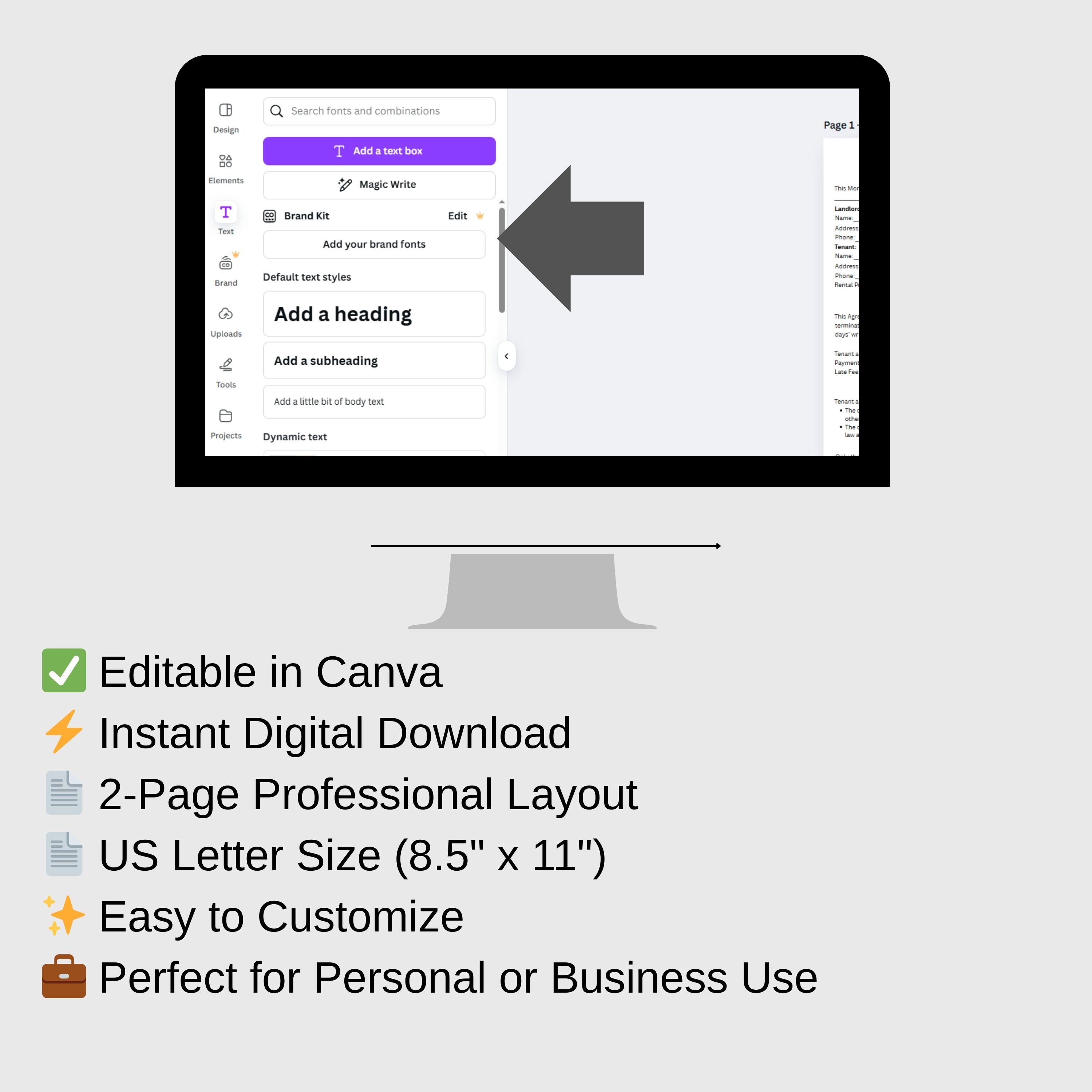 Editable Signup Sheet | US Letter Size | Canva Template Sign up Sheet ...