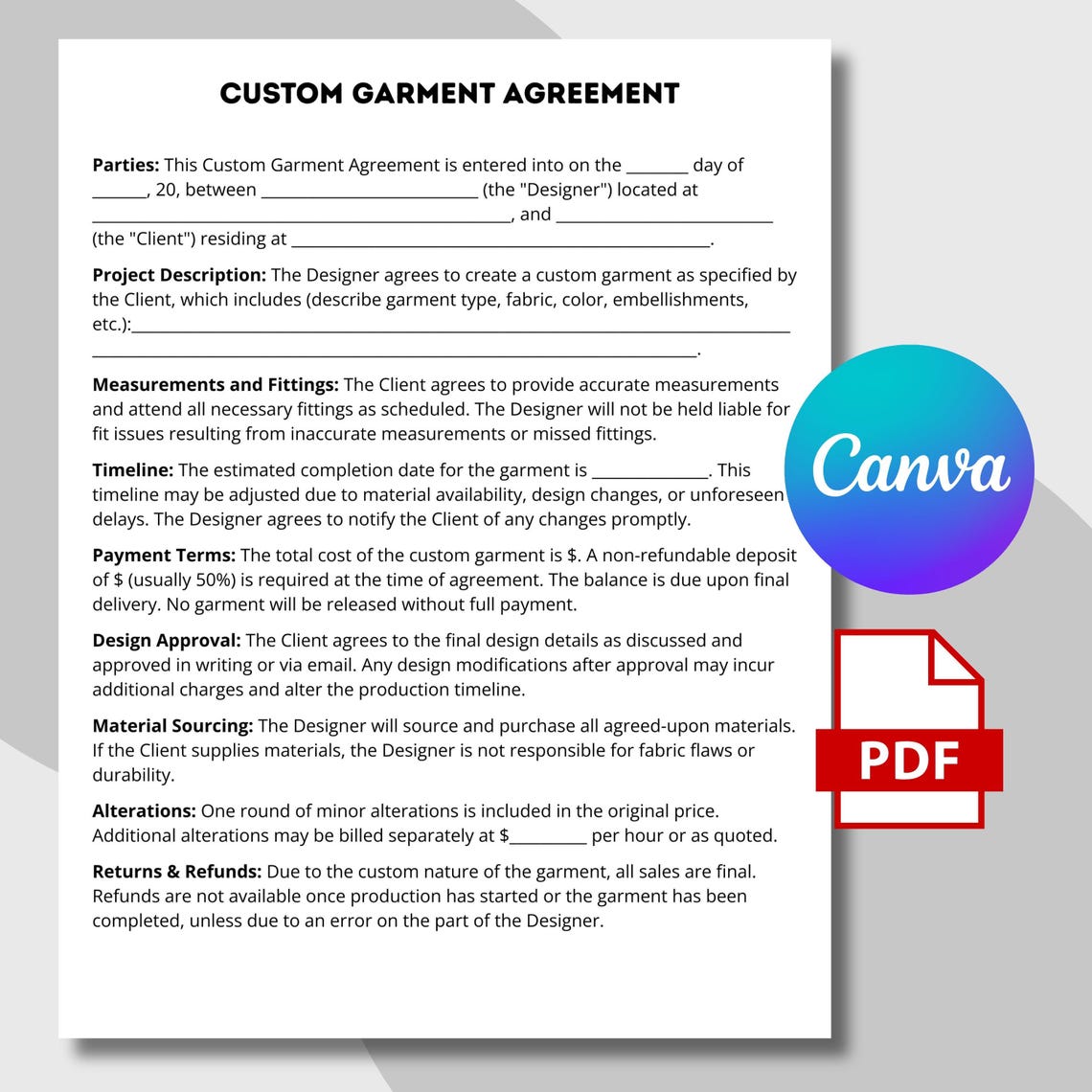 Custom Garment Forms, Custom Garment, Garment Maker, Tailor Contract ...