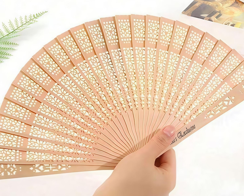 Custom Wedding Hand Fans, Custom Fans, Bulk Engraved Bridal Party Favor ...
