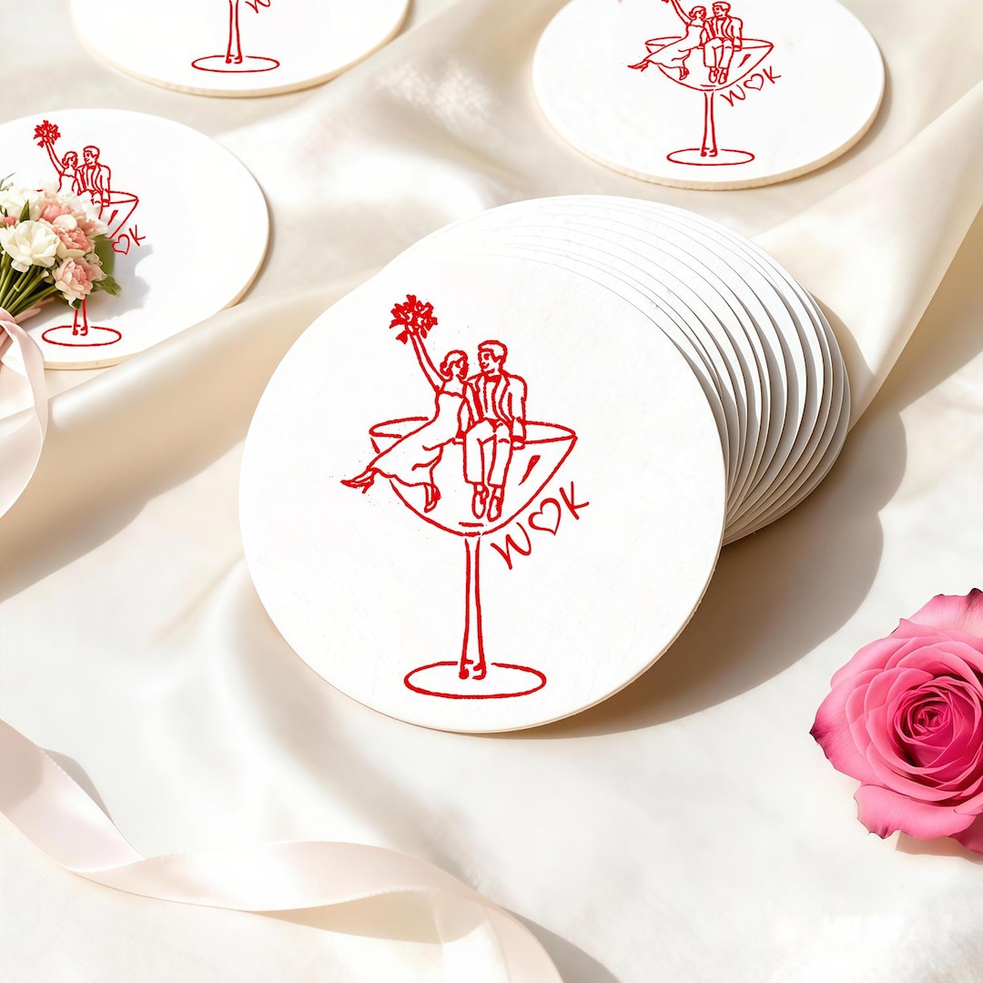 Wedding Favors Paper Coaster, Custom Wedding Coaster, Custom Coaster ...