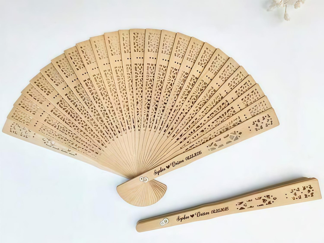 Custom Wedding Hand Fans, Custom Fans, Bulk Engraved Bridal Party Favor ...