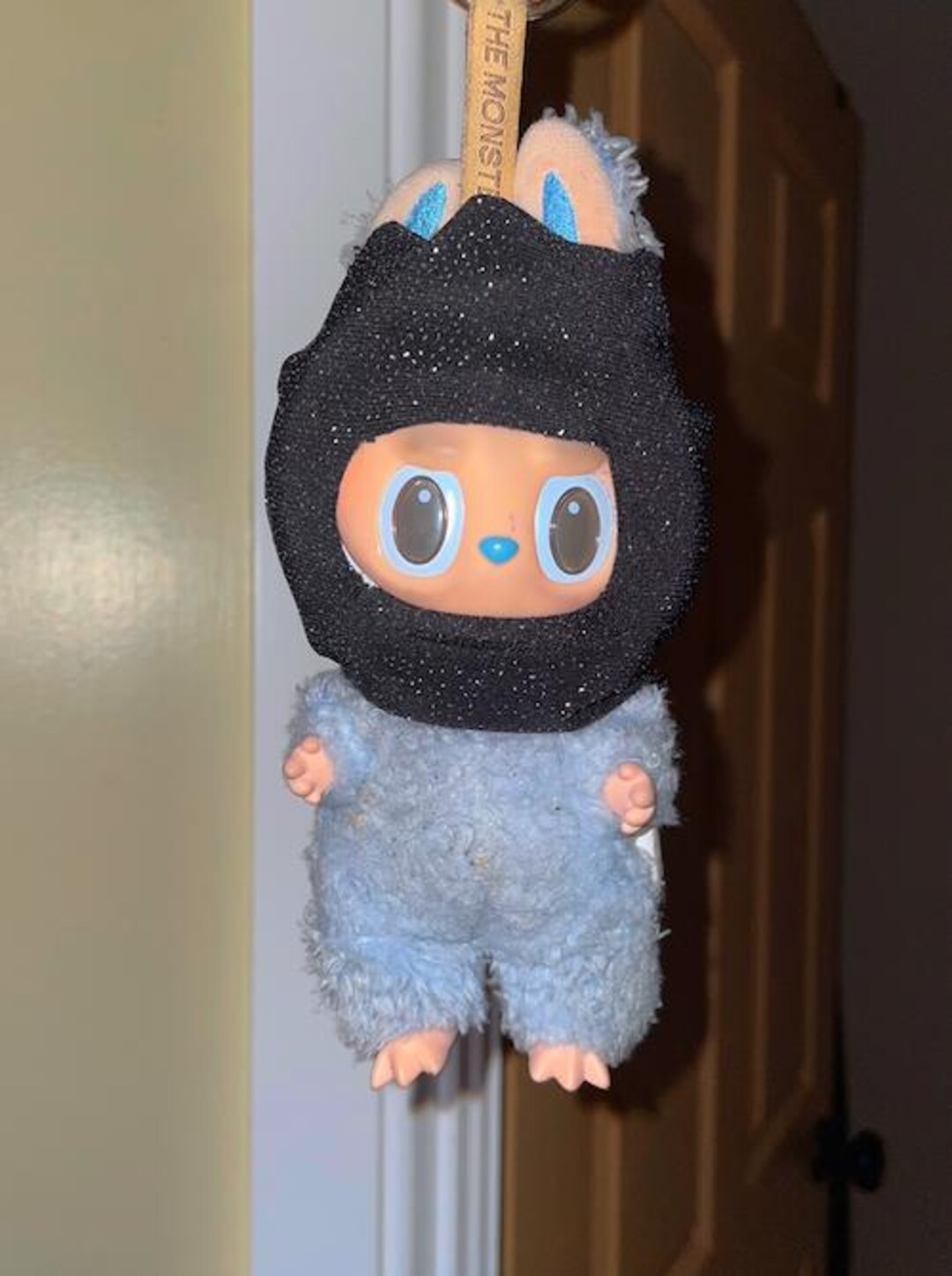 Black Silver Glitter Ski Mask for the Monsters Labubu Plush - Etsy