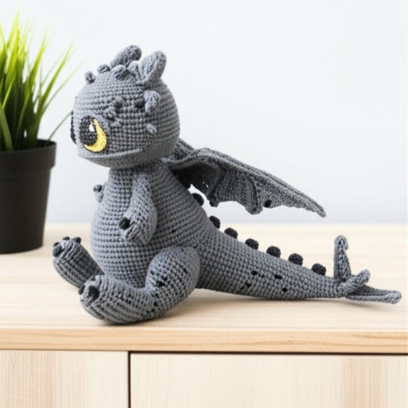 Amigurumi Toothless Dragon Crochet Pattern | Amigurumi Dragon PDF ...