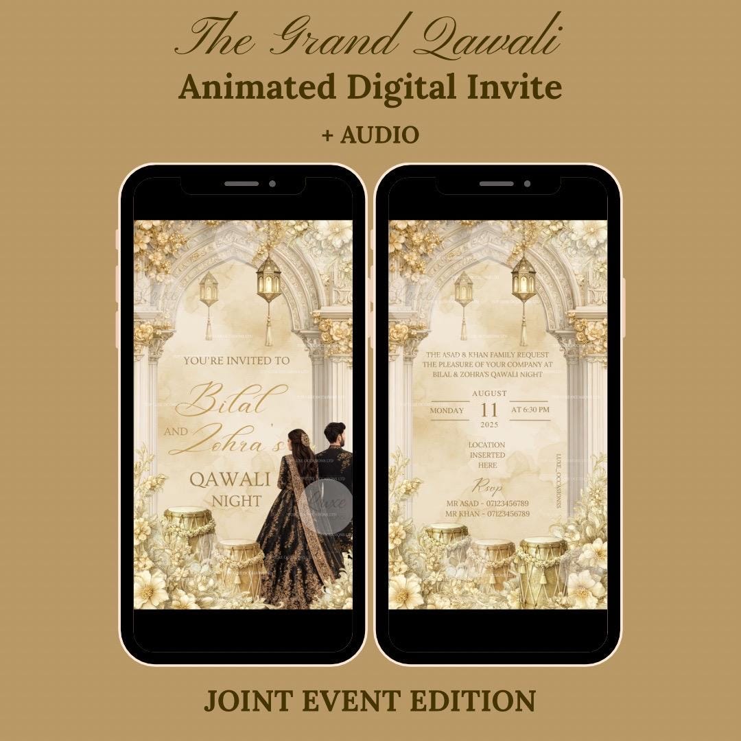 Animated Qawali Night Digital Invite | Whatsapp Invite | E-invite ...