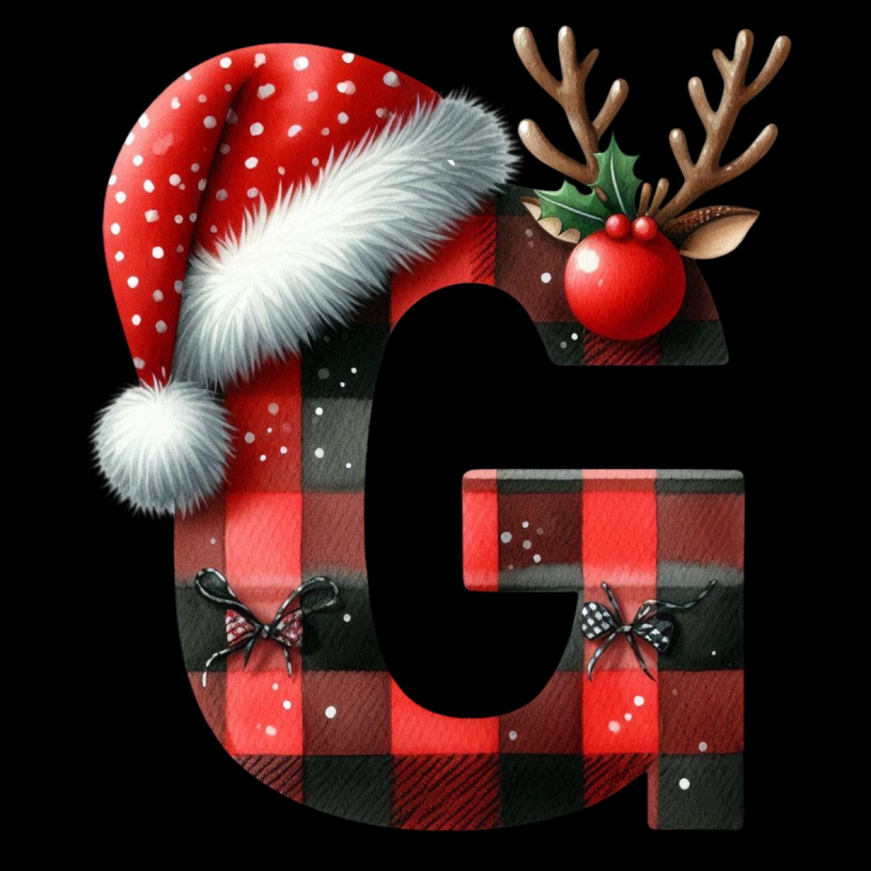 Christmas Alphabet Clipart Bundle | Festive Letter PNG Set | Holiday ...