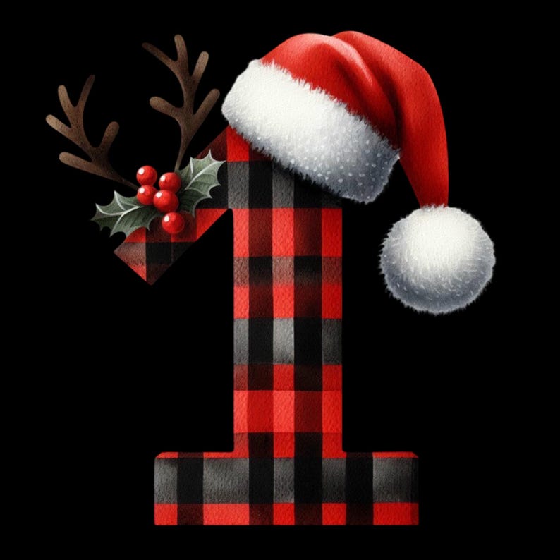 Christmas Alphabet Clipart Bundle | Festive Letter PNG Set | Holiday ...