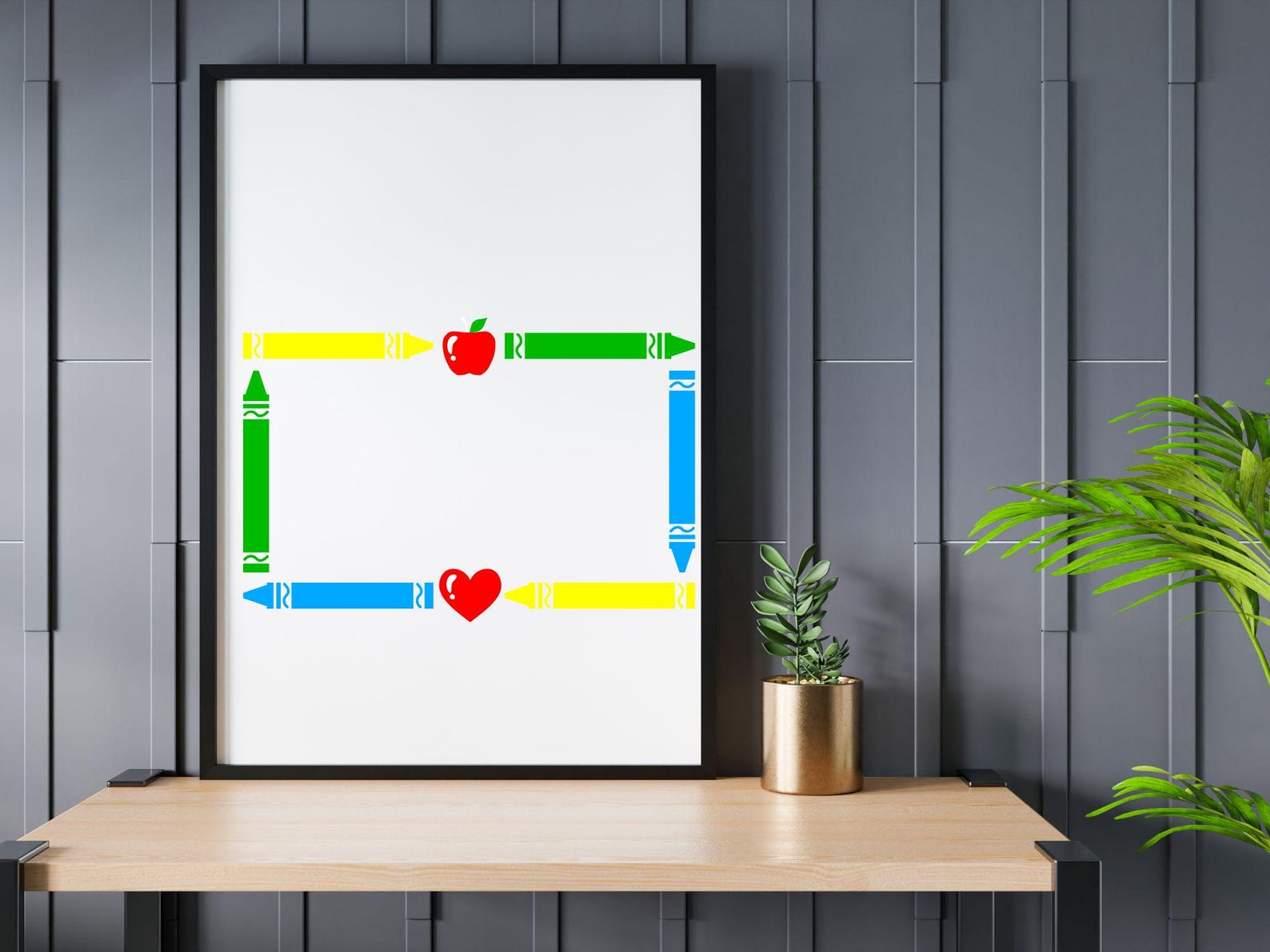 Crayon Split Monogram SVG: Teacher Cut File (digital Download) - Etsy