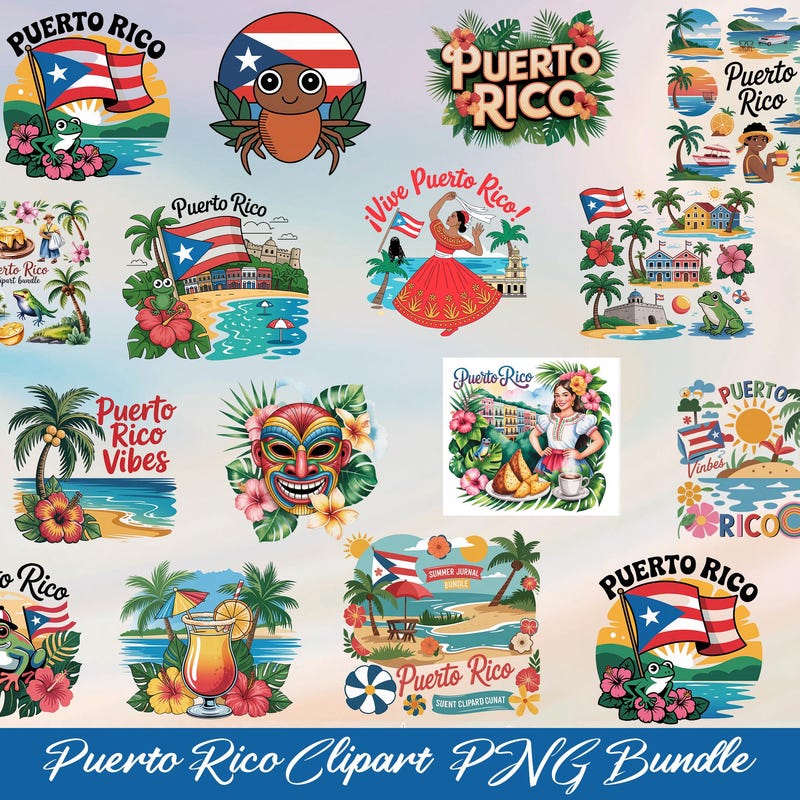 Puerto Rico Clipart - Etsy