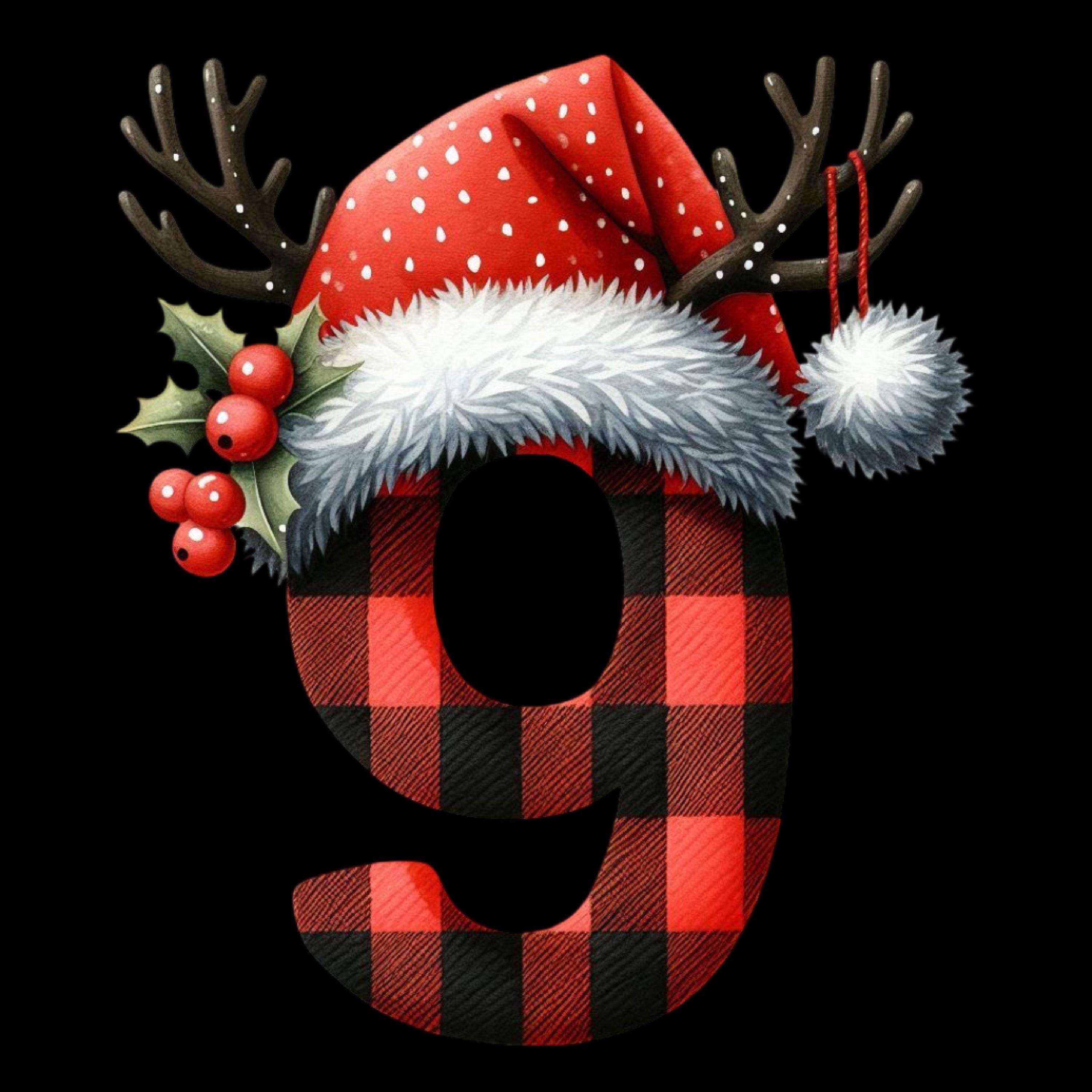Christmas Alphabet Clipart Bundle | Festive Letter PNG Set | Holiday ...