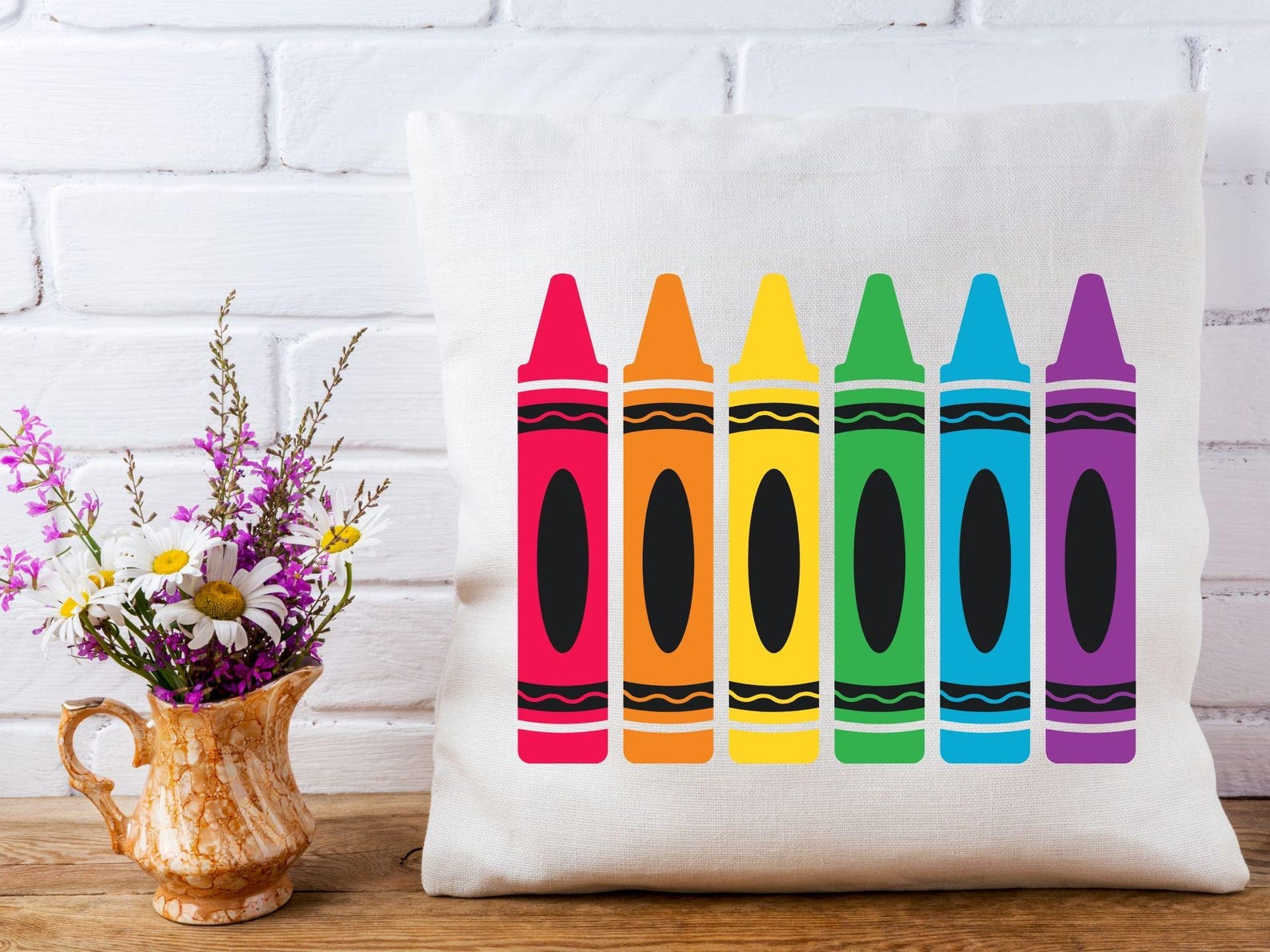 Crayon Split Monogram SVG: Teacher Cut File (digital Download) - Etsy