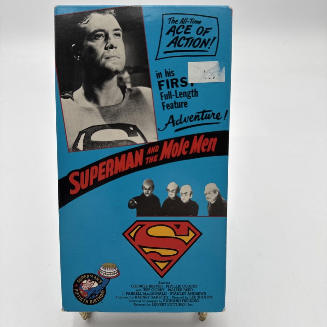 Superman and the Mole Men VHS 1987 Warner Home Video George Reeves ...