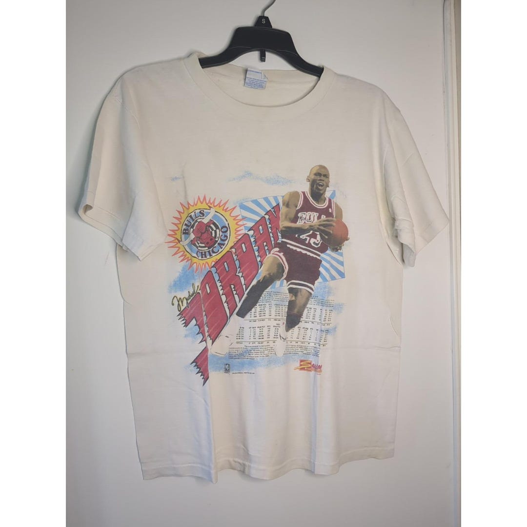 Vintage Michael Jordan Salem Sports Playercard Shirt 1990 Chicago Bulls ...