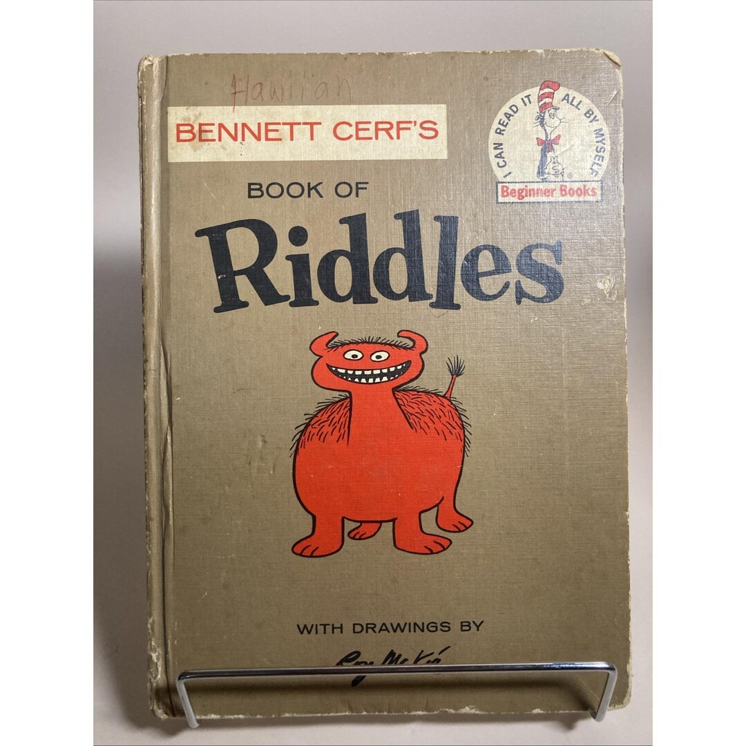 Bennett Cerf's Book of Riddles VINTAGE 1960 Dr. Seuss Book Club Edition ...