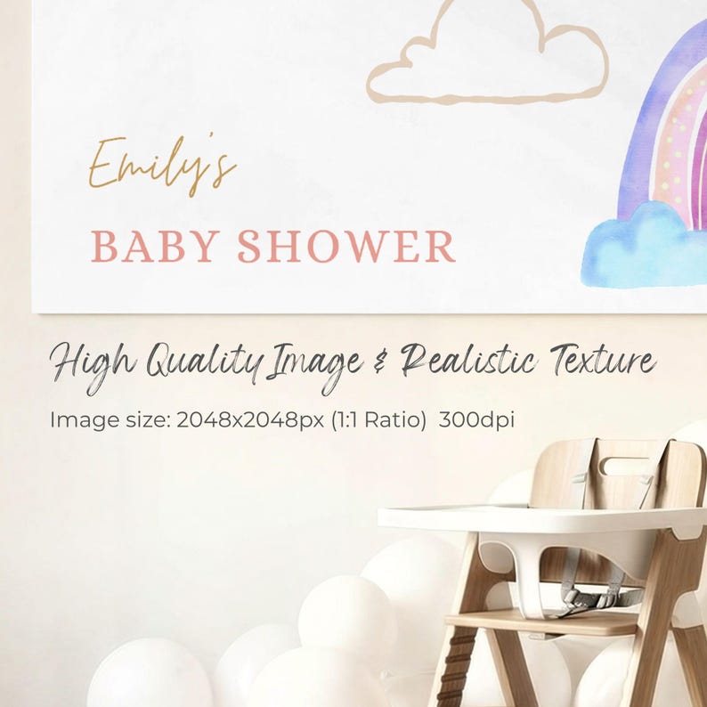 6×2 Ft, 72x24" Banner Mockup: Baby Birthday Party Celebration (PSD ...