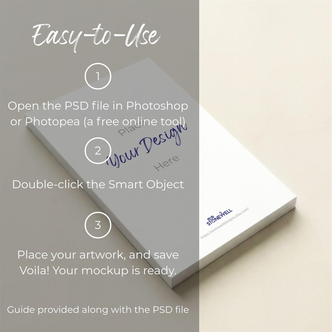 4x6 Notepad Mockup, Vertical Planner Mock Up, Paper Pad Stationary Mock ...