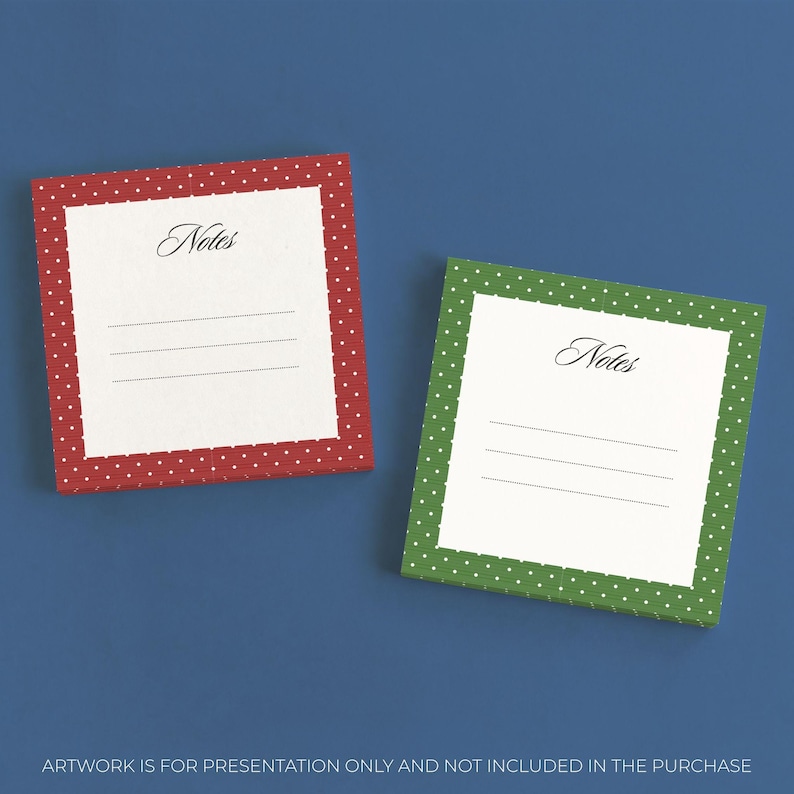 Square Notepad Set Mockup, 2 Paper Pad Mock Up, Stationary Collection ...