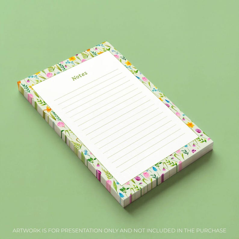 4x6 Notepad Mockup, Vertical Planner Mock Up, Paper Pad Stationary Mock ...