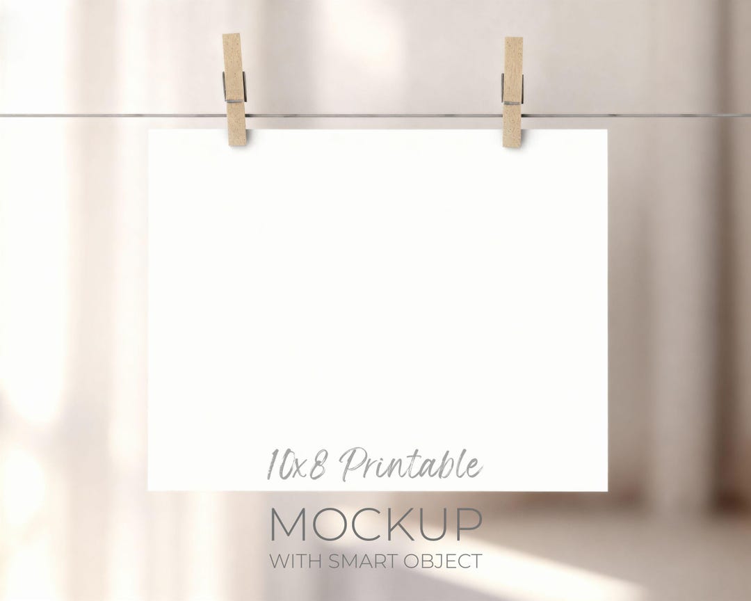 Hanging Paper Mockup: 10x8" Flyer, Poster (PSD Smart Object) - Etsy