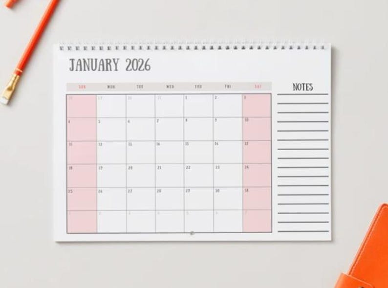 2026 Monthly Calendar Printable: Minimalist Planner, A4/letter Size ...