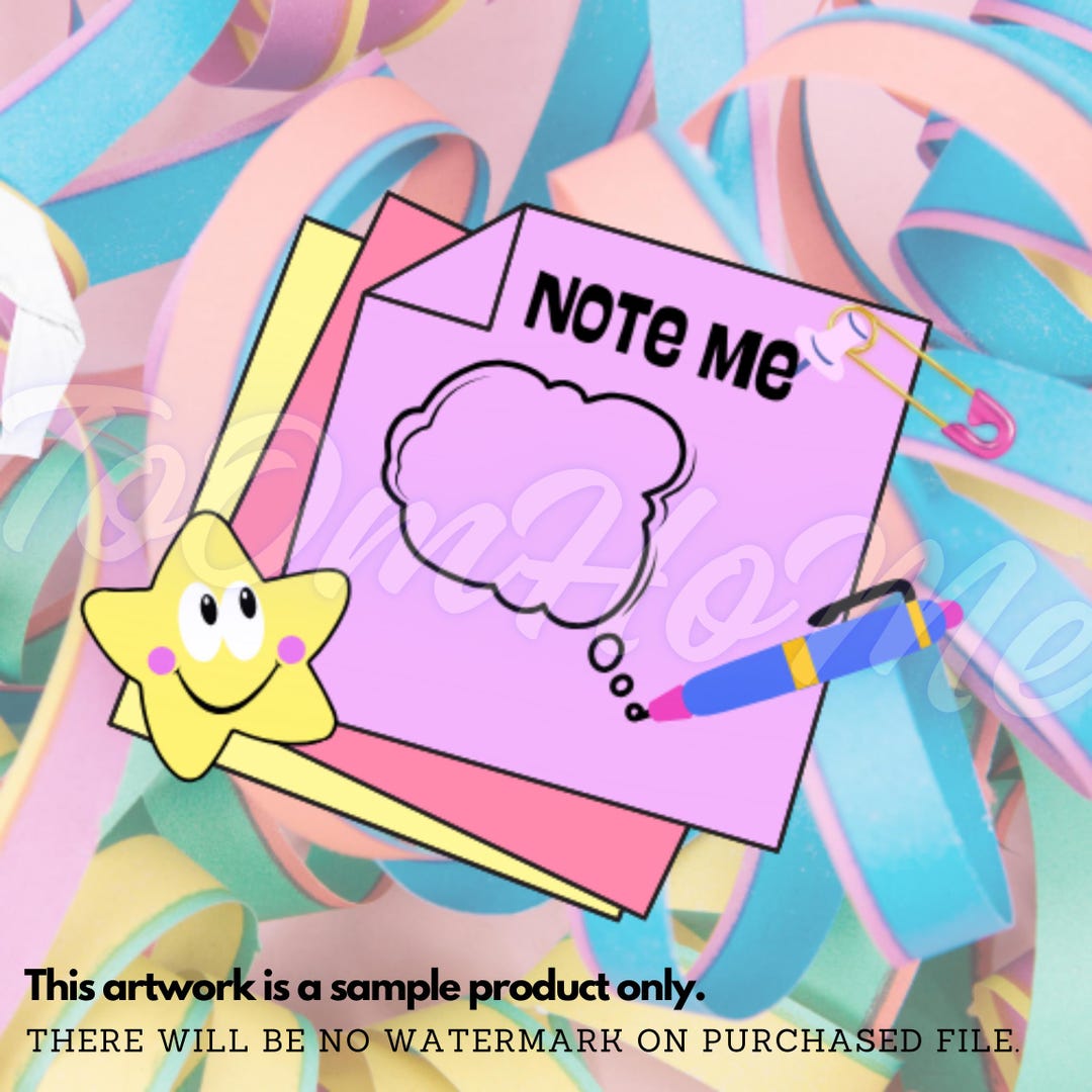 Note Me' Cute PNG – Perfect for Creating Limitless Physical Items ...