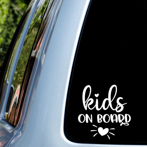 Kids on Board Car Decal Safety Bumper Sticker Baby on Board - Etsy