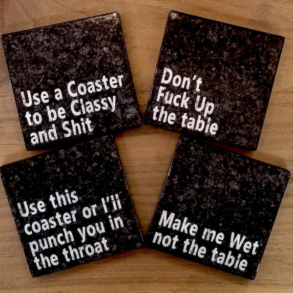 Funny Coaster Rude - Etsy