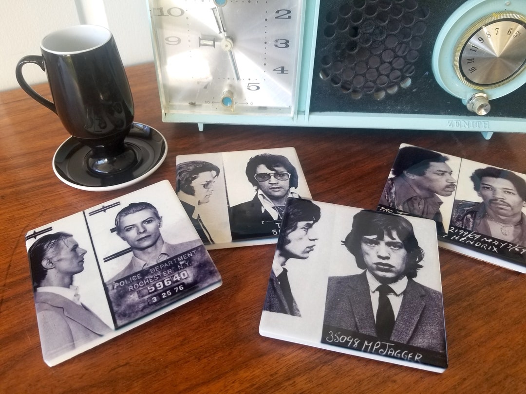 Celebrity Mug Shot Coaster, Celebrity Mugshot - Elvis, Betty White ...