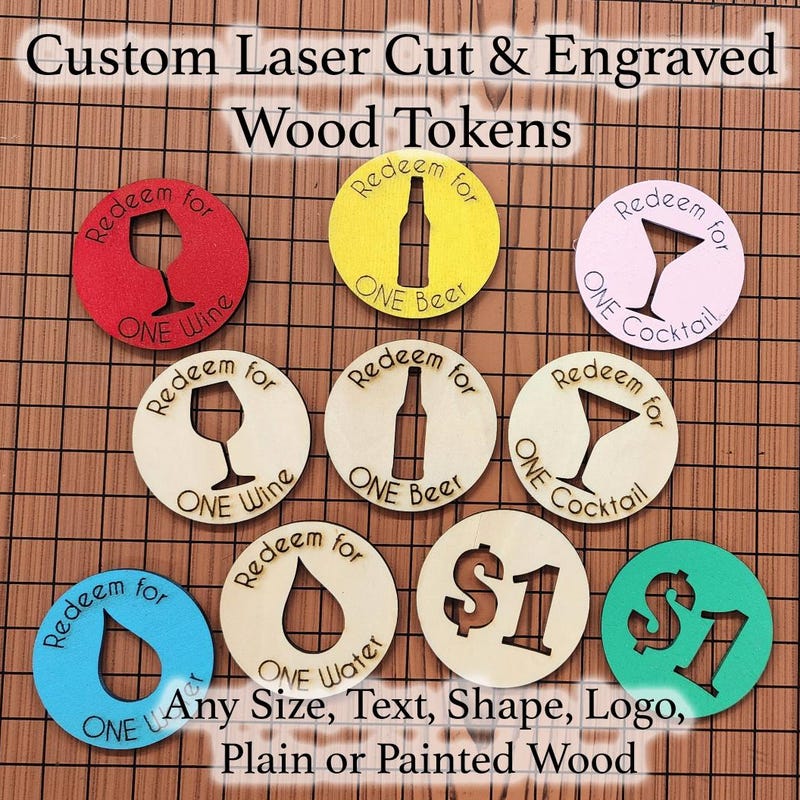 Laser Drink Tokens - Etsy