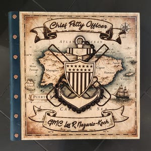 Custom USCG Chief Charge Book, Coast Guard Book, USCG Charge Book ...
