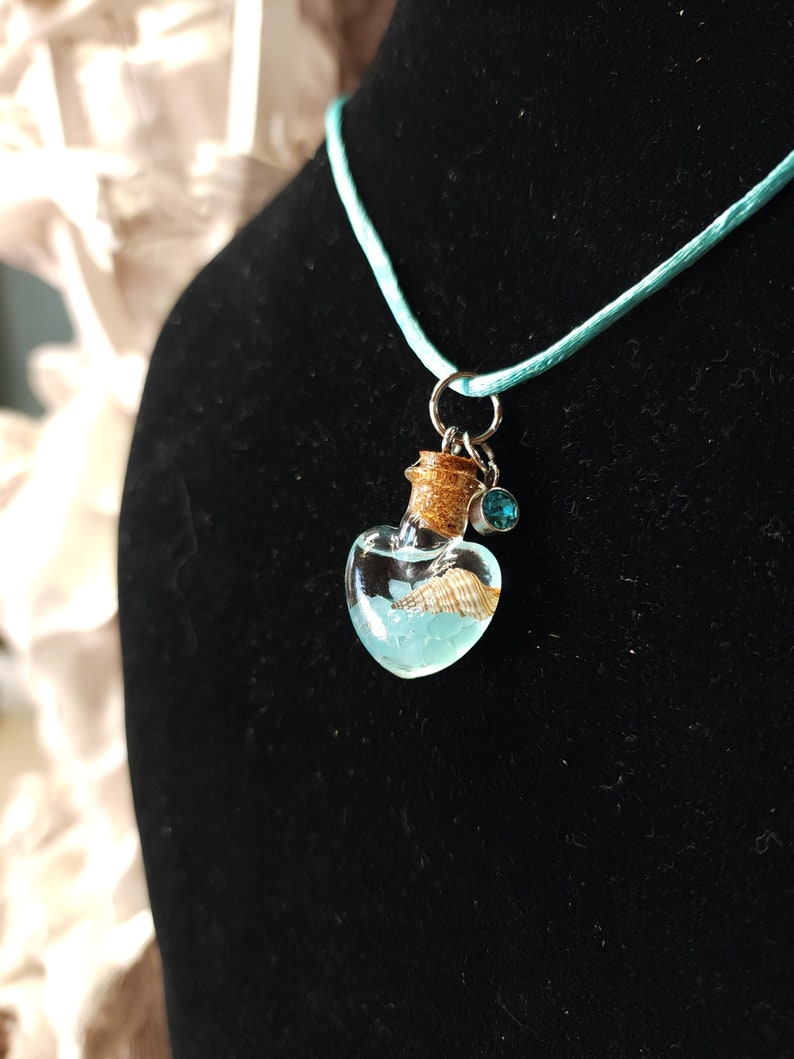 Mini Fairy Jar Necklace, Mini Bottle Charm, Mini Flower Bottle ...
