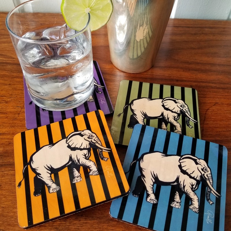 Set of 4 Coasters African - Etsy