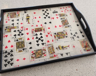 Vintage Playing Card Tray - Etsy