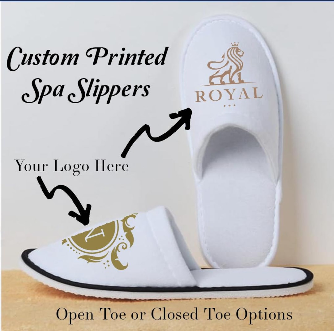 Custom Printed Spa Slippers, Personalized Slippers, Slipper Gift ...