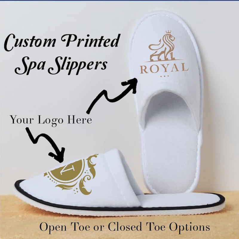 Spa Slippers Custom Logo - Etsy