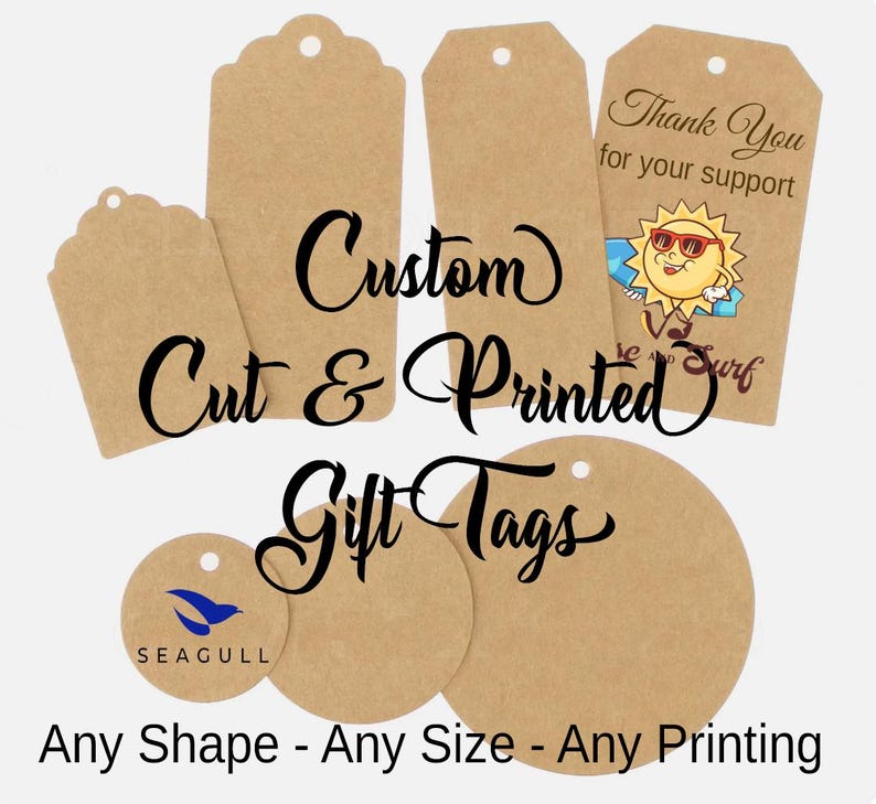 Custom Gift Tags, Custom Printed, Custom Cut, Custom Tags, Pop Out Tags ...