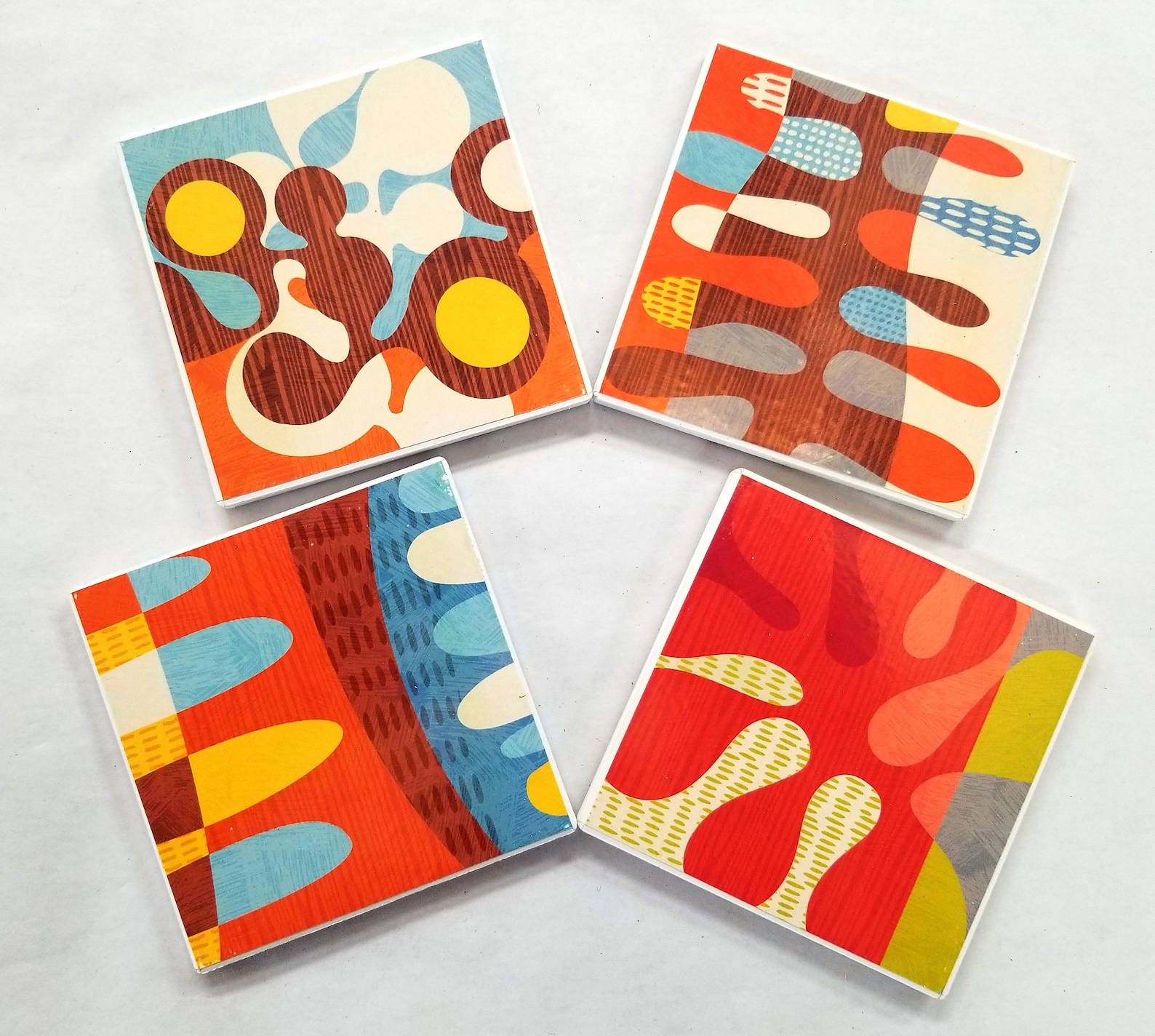 Mid-century Modern Coasters, Retro Coasters, Boho Coasters, Cocktail ...