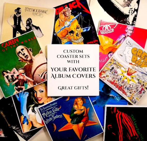 YOU PICK Record Album Coaster Personalized Coaster Music | Etsy