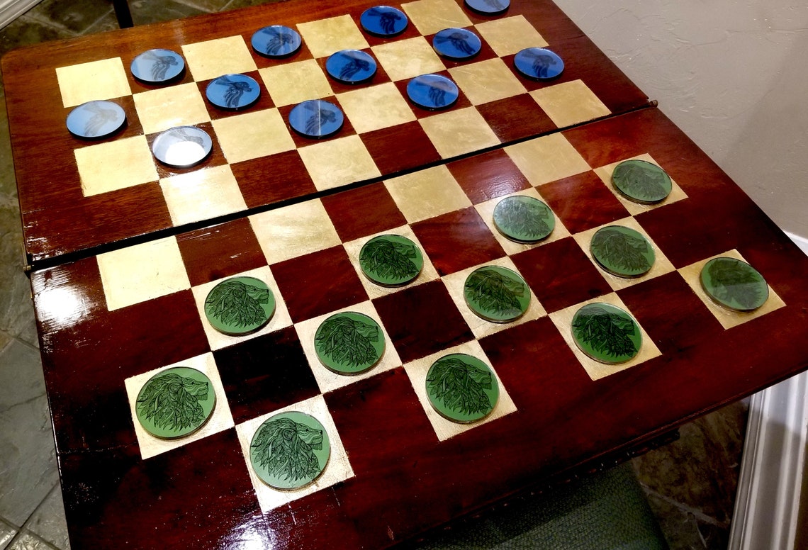 CUSTOM Checkers Pieces Send Me Your Image or Logo or I Can - Etsy UK