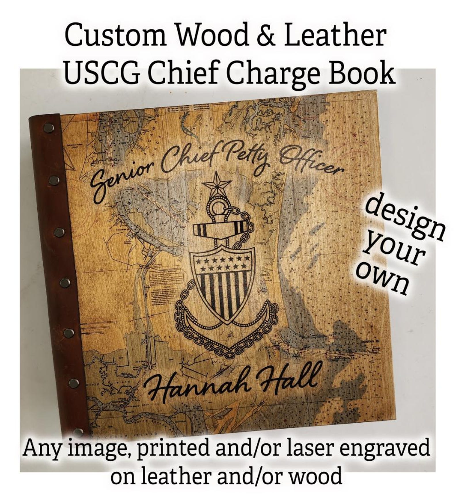 Custom USCG Chief Charge Book, Coast Guard Book, USCG Charge Book ...
