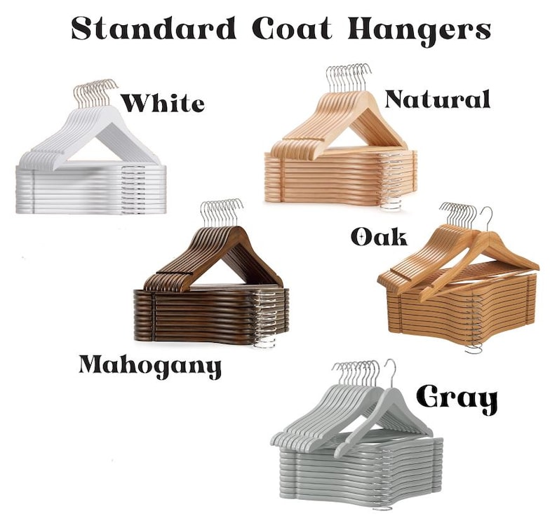 Custom Laser Engraved Wood Hangers, Custom Coat Hanger, Personalized ...