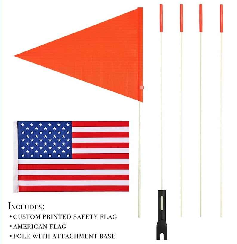 Custom Printed Safety Bike Flag, Custom Flag, Personalized Flags ...