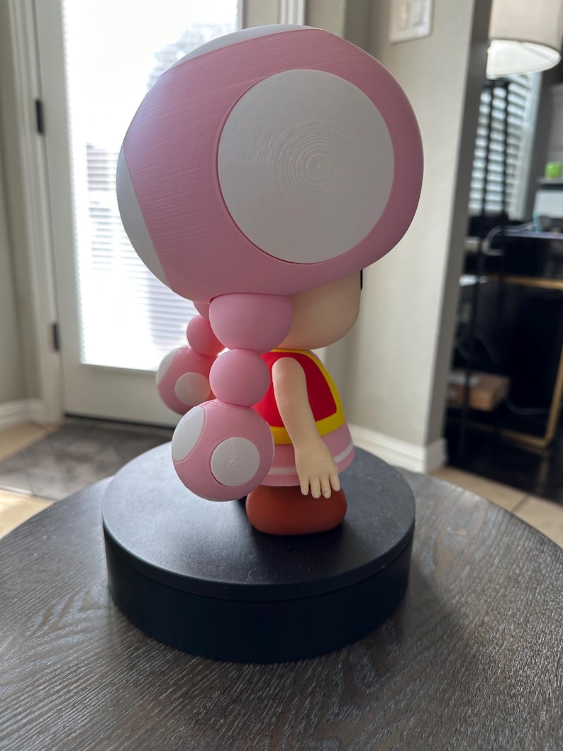 3D Printed Toadette Figure: Mario Fan Art Display, Nintendo Decor ...