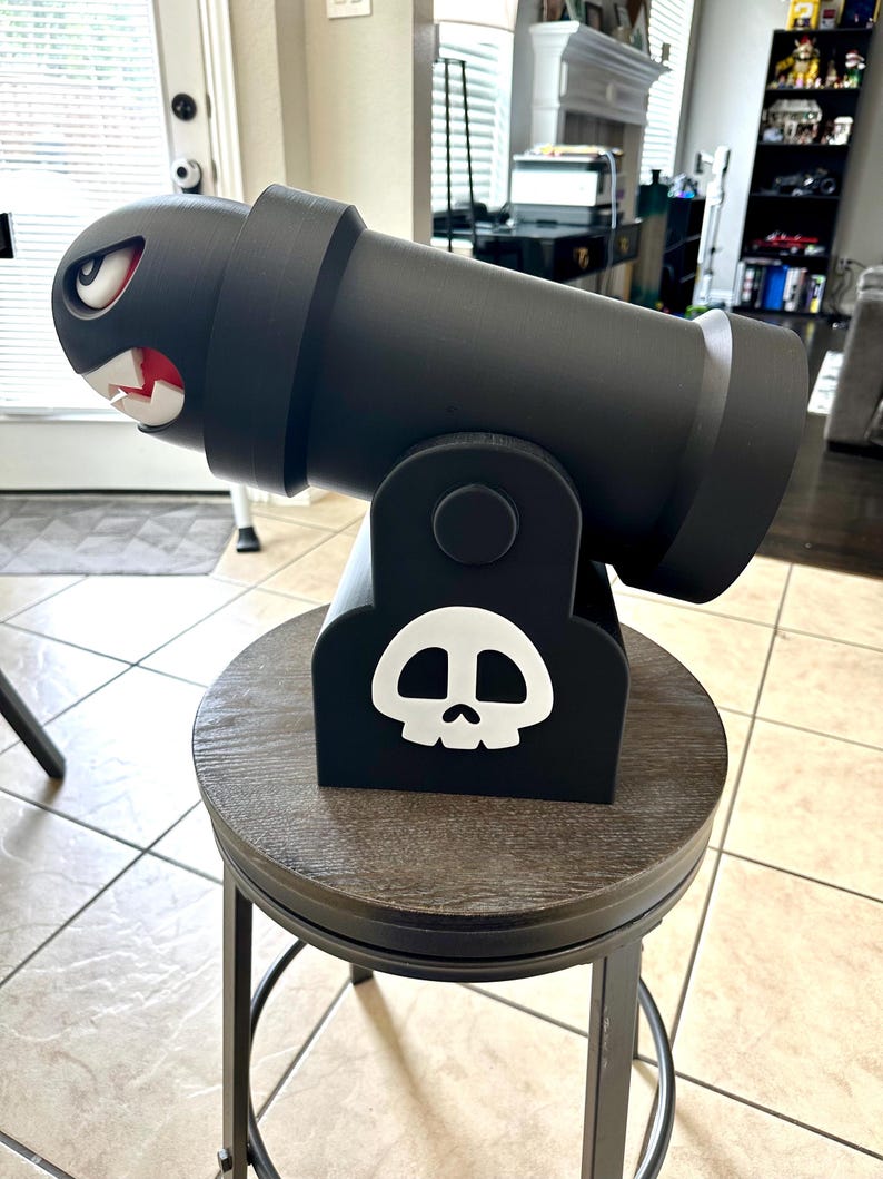 3D Printed Banzai Bill Figure With Cannon: Nintendo Fan Art Display - Etsy