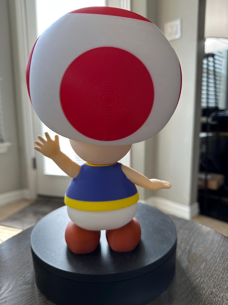 3D Printed Toad Figure: Mario Fan Art, Mushroom Kingdom Decor - Etsy