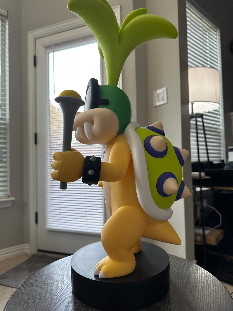 3D Printed Iggy Koopa Figure: Mario Villain Fan Art - Etsy