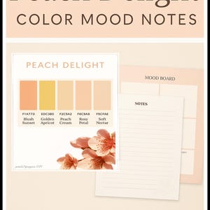 Peach Delight Color Mood Notes – Printable Stationery Set, Fruit ...