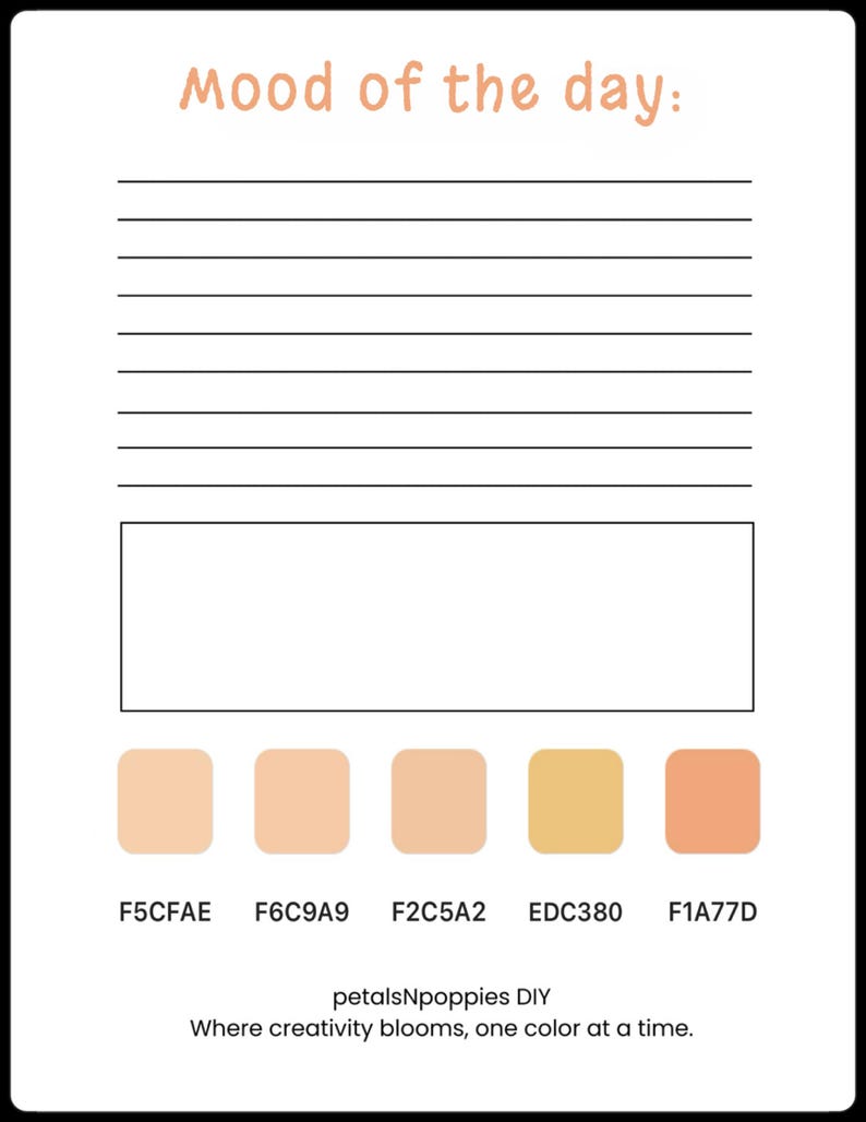 Peach Delight Color Mood Notes – Printable Stationery Set, Fruit ...