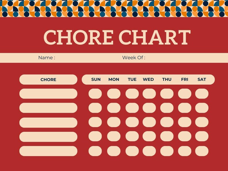 Printable Chore Chart for Kids – Daily & Weekly Responsibility Tracker ...